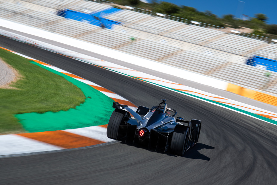 Nissan e.dams Formula E cars on track for the first time