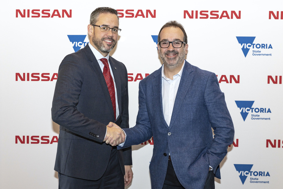 Nissan Australia managing director with The Hon Martin Pakula MP ...