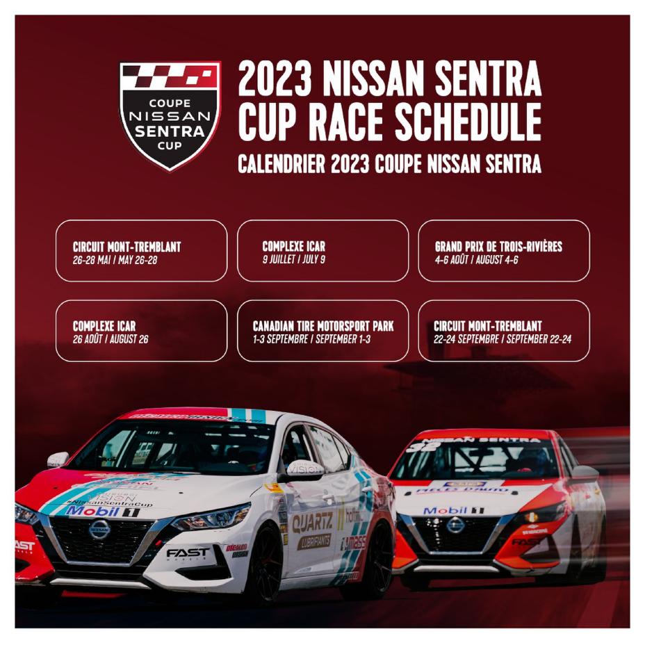 Nissan Sentra Cup announces its 2023 race schedule