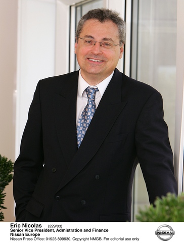 ERIC NICOLAS APPOINTED AS SENIOR VICE PRESIDENT, ADMINISTRATION AND ...