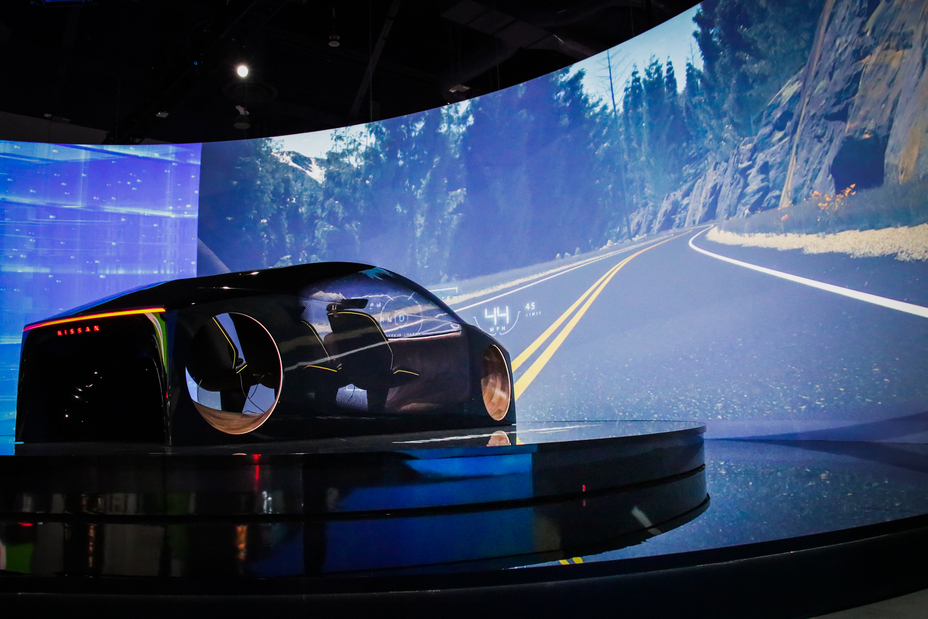 Nissan Invisible-to-Visible Technology demonstration at CES 2019
