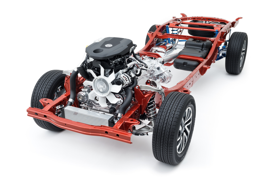 Nissan Navara five-link rear suspension