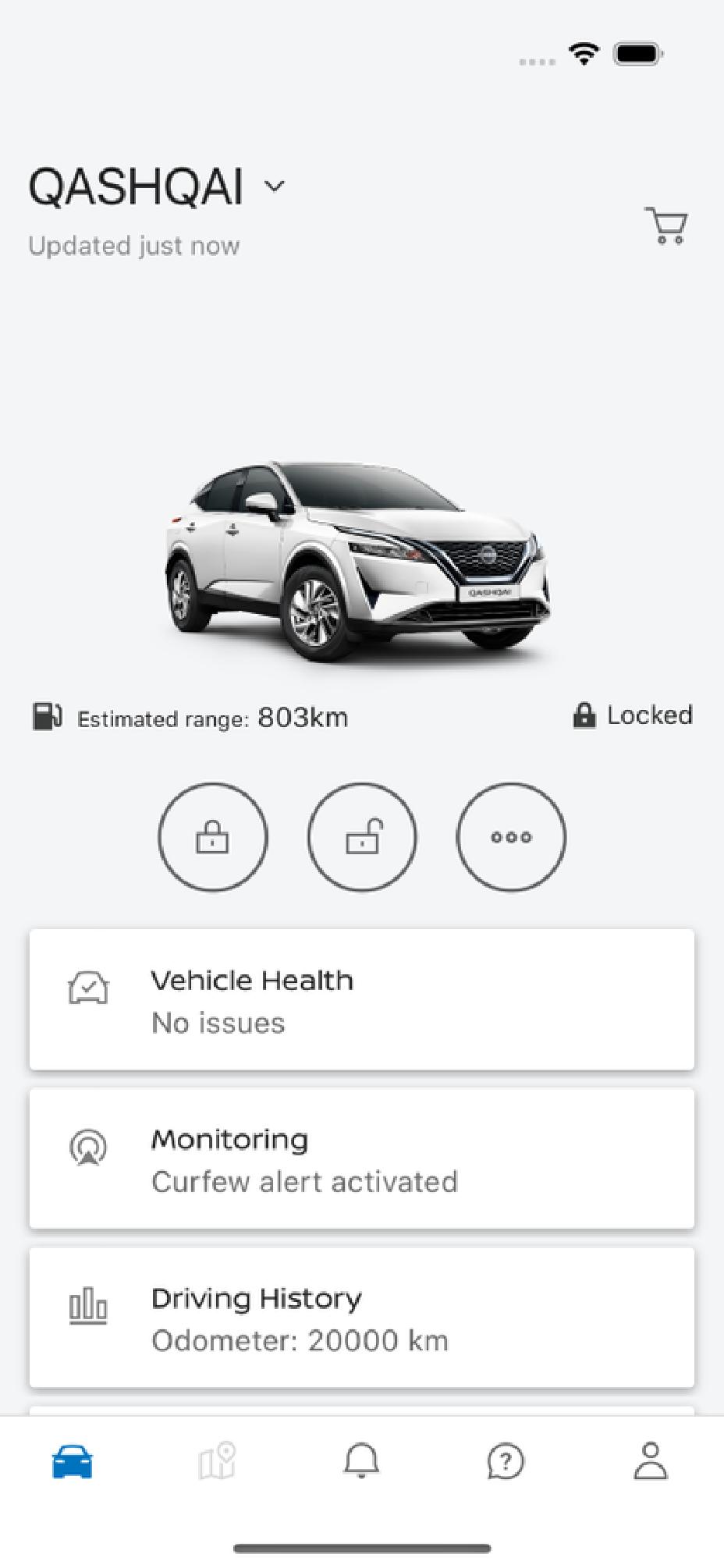 Stolen Vehicle Tracking - NissanConnect Services app screenshot
