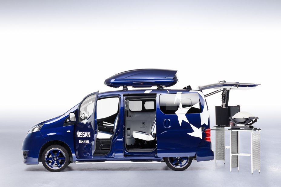Im Nissan Evalia Fan Van zur UEFA Champions League