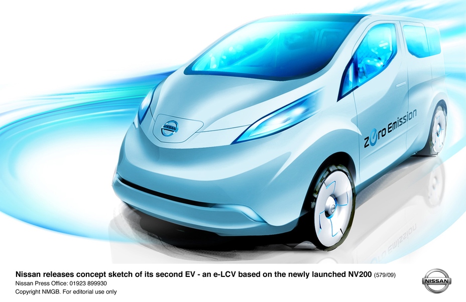 NISSAN RELEASES CONCEPT SKETCH OF LIGHT COMMERCIAL ELECTRIC VEHICLE