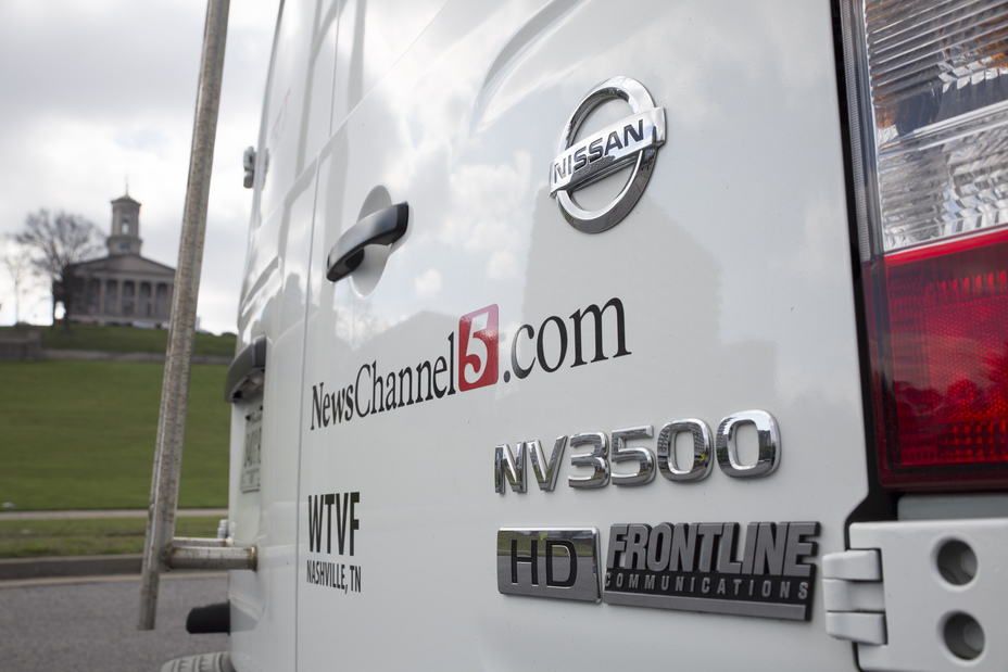 New duty for Nissan's NV: TV truck