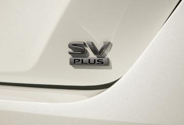 Close up of the "SV plus" decal on the bottom right side of the trunk ...