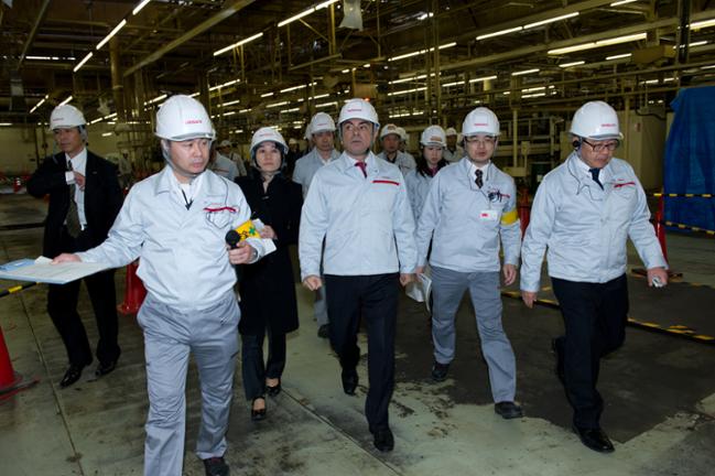 Nissan CEO returns to Iwaki Plant