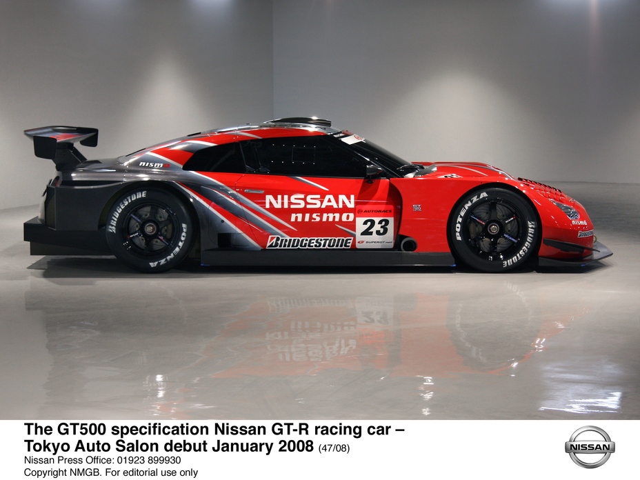 2008 NISSAN GT-R GT500 RACE CAR TO BE UNVEILED IN NEW NISSAN WORKS LIVERY