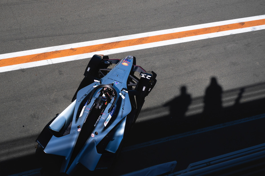 Nissan e.dams Formula E cars on track for the first time