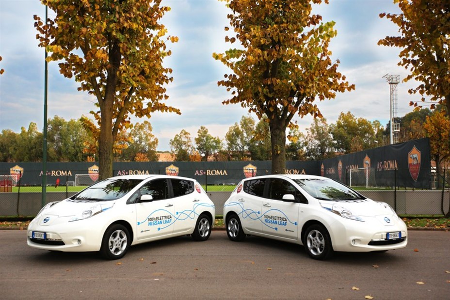 Nissan and AS Roma electrify Italian football