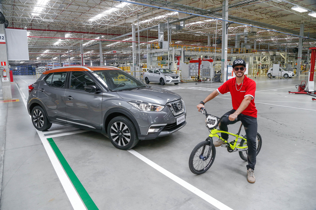 Nissan Team 2.0 athlete Renato Rezende visits the Industrial Complex of ...